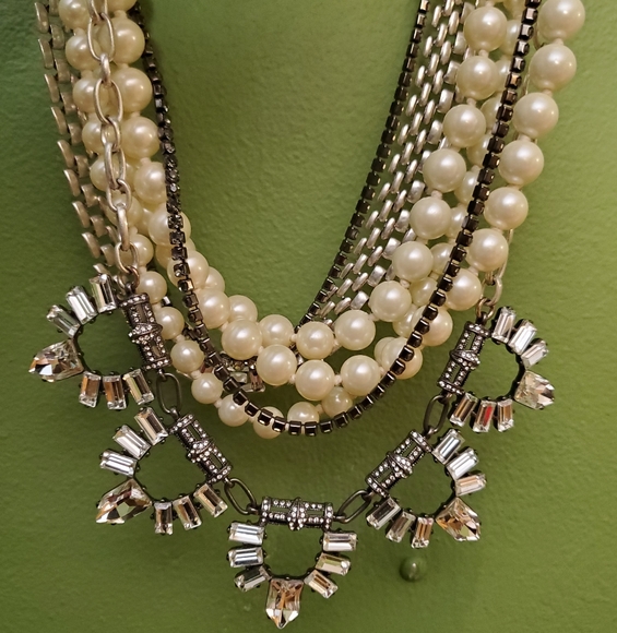 Stella & Dot | Jewelry | Starlet Pearl Crystals Necklace | Poshmark